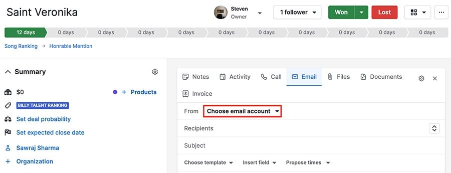 Syncing multiple email accounts - Knowledge Base | Pipedrive